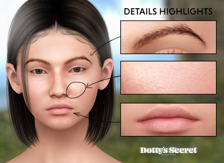 Second Life Marketplace - Dotty's Secret - Ana - Face Skin [#8] [VALLEY] [EVOX]